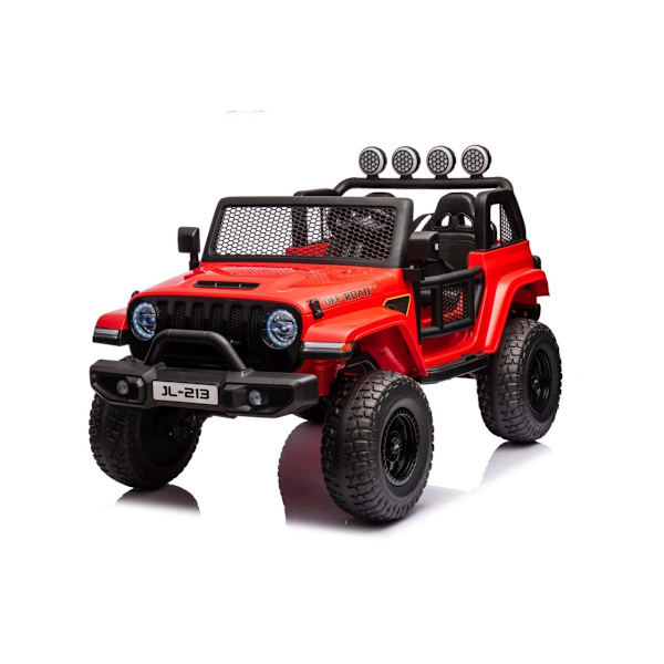 Terrängbil OFF-ROAD 3.0 för barn Röd + Fjärrkontroll + Långsam start ...
