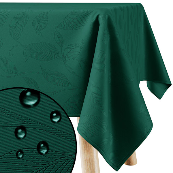 AMALU duk 1cm foder Fläckbeständig duk FLASKGRÖN 140x220 Oval | CDON