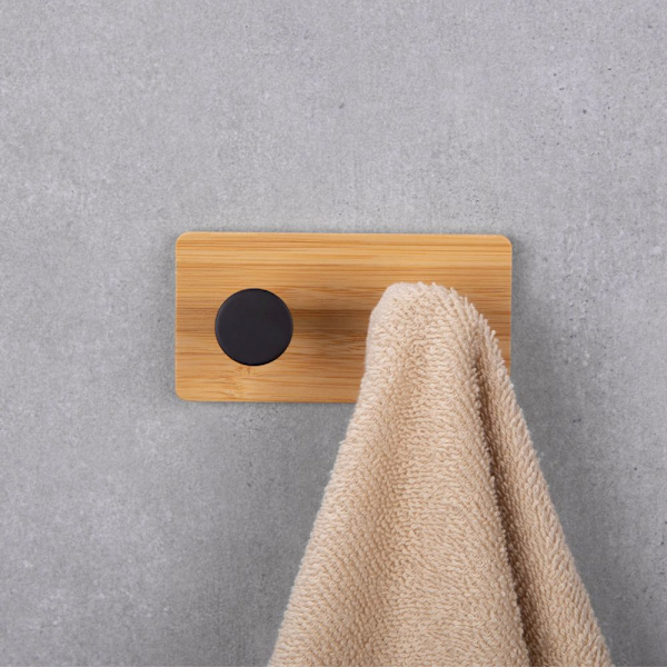 FARO WOOD teräksinen seinälle kiinnitettävä pyyheteline kylpyhuoneeseen ...