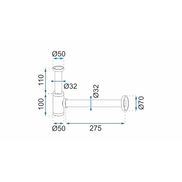CLICK-CLACK SIFON UNIVERSAL HVID SKU REA-A6952 | CDON