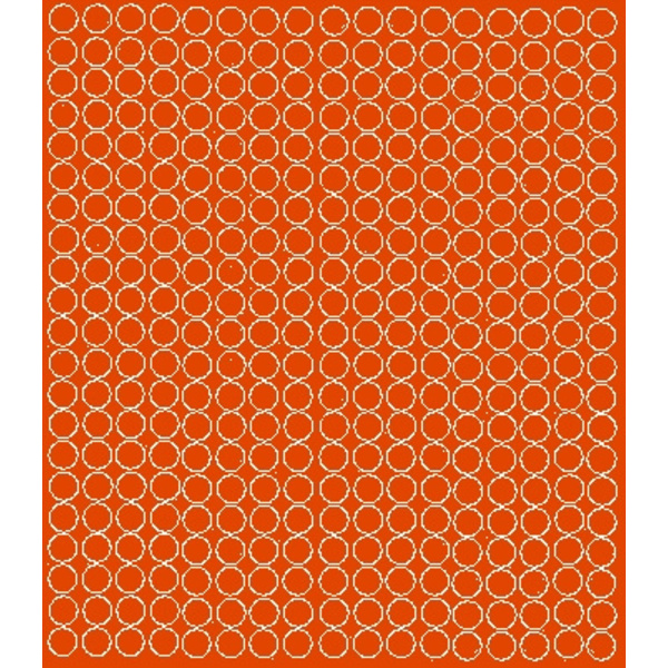 Cirkelklistermärke 1 cm cirkelklistermärken prickar 357 st orange matt ...