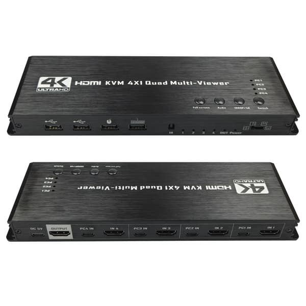 KVM-switch 4xHDMI, 4xUSB Multiviewer | CDON