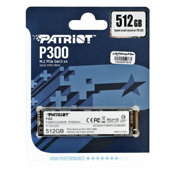 SSD Patriot P300 M.2 PCI-Ex4 NVMe 512 GB 1,7 GB/s | CDON