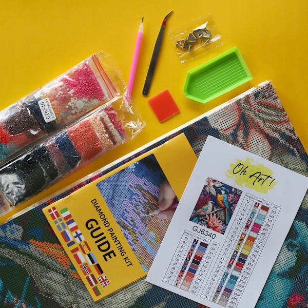 DIAMANTMÅLNING 5D med RAM Diamantbroderi 30x40 Mosaik För Barn Oh Art ...