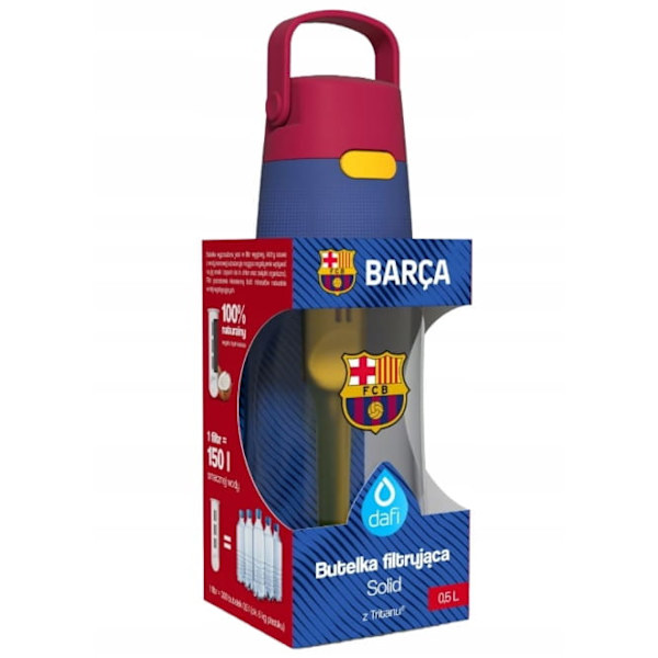 Dafi Solid FC Barcelona filterflaska 0,5l med vapensköld och klistermärken | CDON
