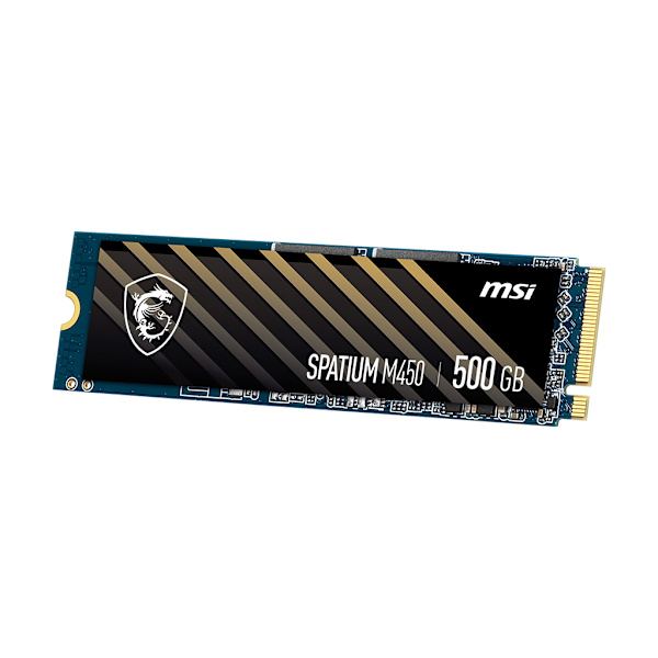MSI SPATIUM M450 V1 SSD 500 Gt PCIe 4.0 NVMe 1.4 M.2 2280 (3000/2000 Mt ...