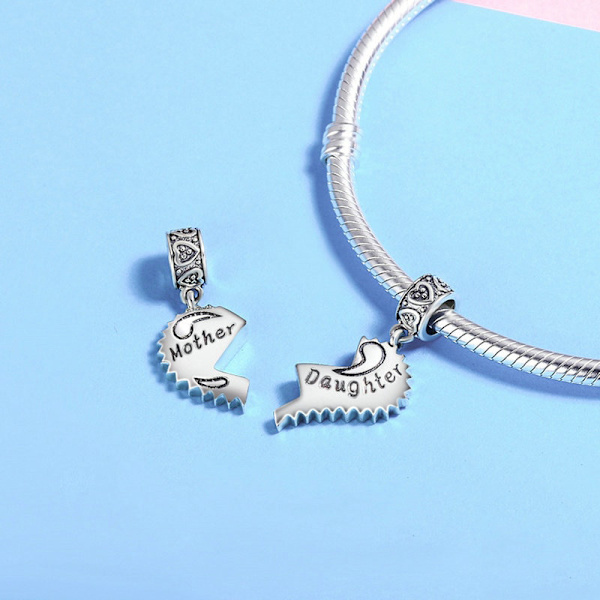 Charms til Pandora Vedhæng Charms MOR OG DATTER Puslespil FASHION TRUSKY | CDON