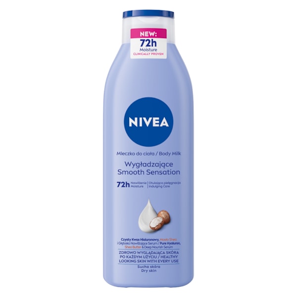 NIVEA Smoothing Moisturizing Body Milk 72h för torr hud 250ml | CDON