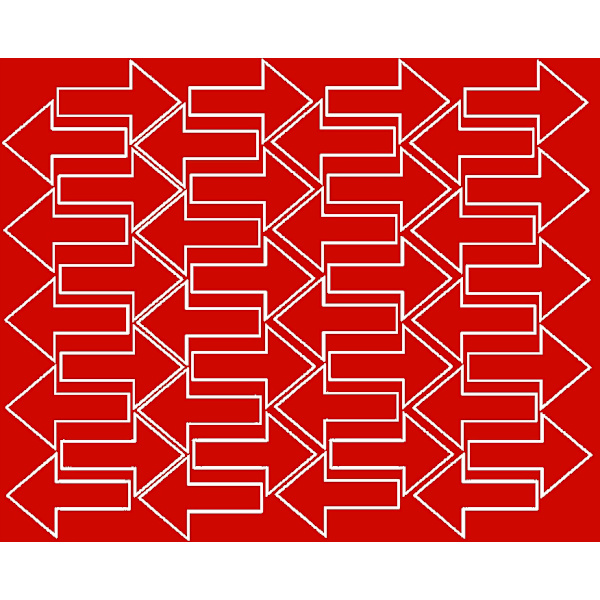 Pilklistermärke 10x7cm 40 st klistermärken röd matt | CDON