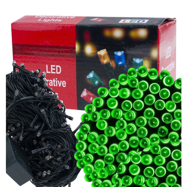 LED-LAMPOR 200 LED GRÖNA - 15,5M - ATMOSFÄRISK DEKORATIV BELYSNING | CDON