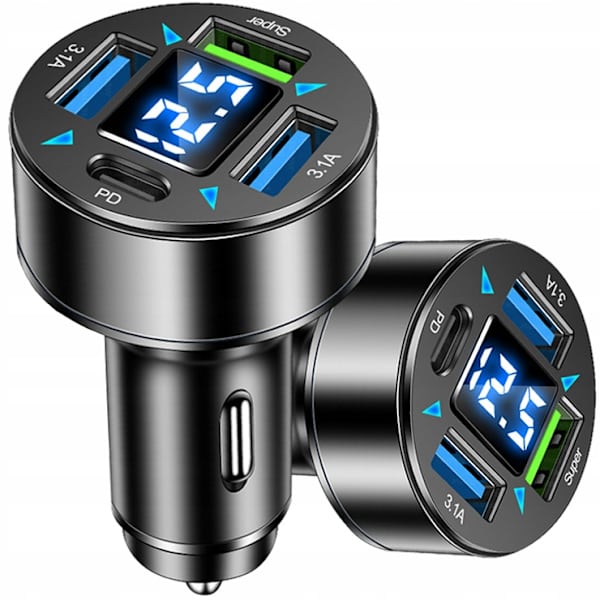 SNABB 3.1A LED-BILLADDARE QC 3.0 x3 USB + PD 66W Koanni | CDON