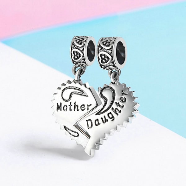 Charms til Pandora Vedhæng Charms MOR OG DATTER Puslespil FASHION TRUSKY | CDON