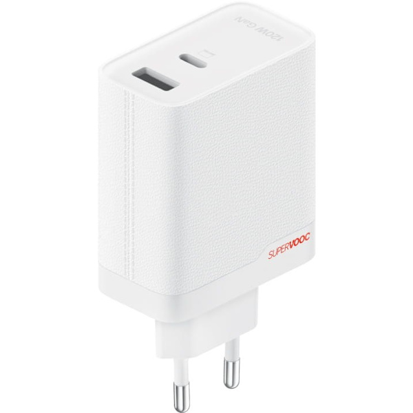 OnePlus SuperVOOC USB-C + USB-A Fast Charger 120W White | CDON