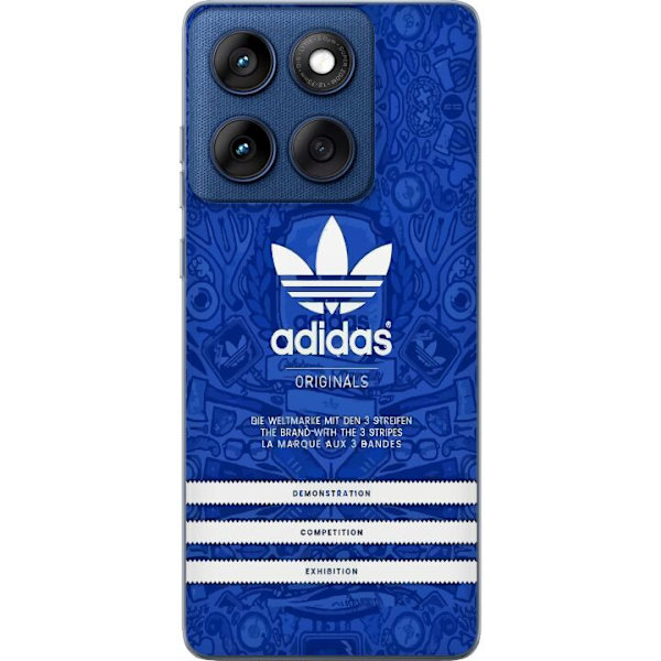 Kompatibelt Mobilskal till Motorola Edge 60 Blå sportgrafik med vit ...