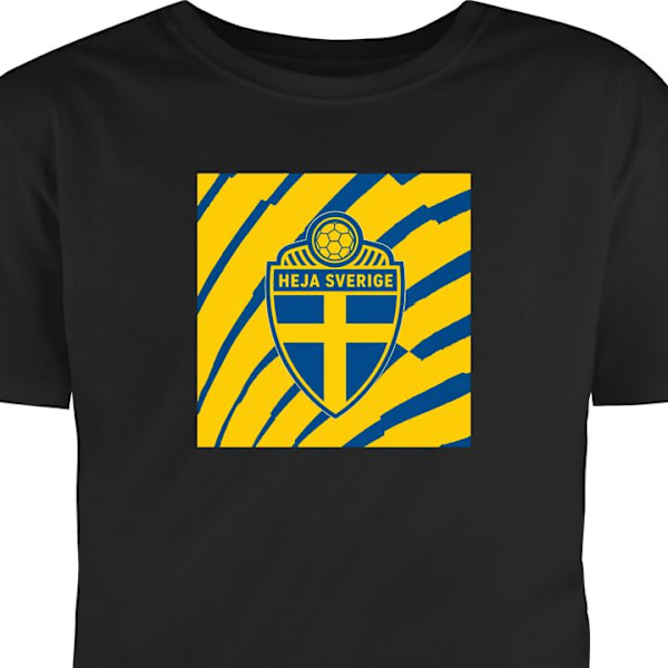 T-shirt för Barn | Klassisk Barn-T-shirt Svart 7-8 År Stilren sköld i ...