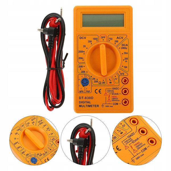 Digital Multimeter DT-830D – LCD Display | AC/DC Spänning, Ström ...