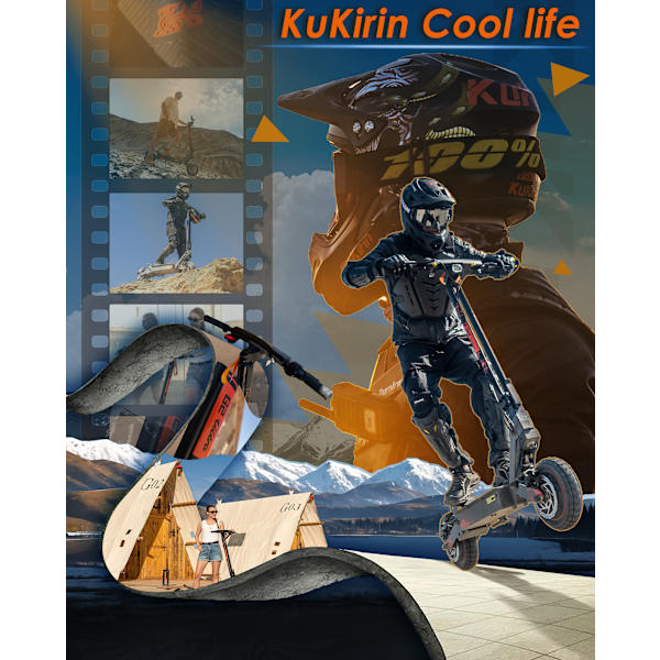 KuKirin G2 Ultra el-scooter til voksne, 1600W, 55 km rækkevidde ...