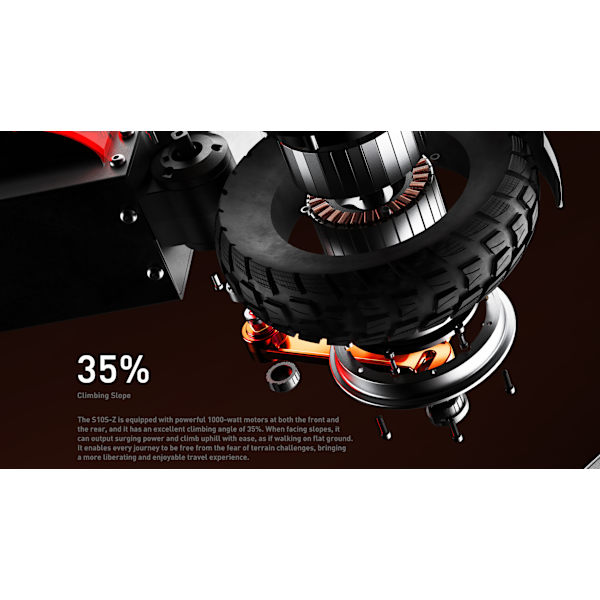 Joyor S10-S-Z El-scooter - 1000W motorkraft 70 km rækkevidde | CDON