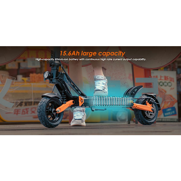 KuKirin G2 Pro el-scooter til voksne, 600W, 58 km rækkevidde, offroad ...