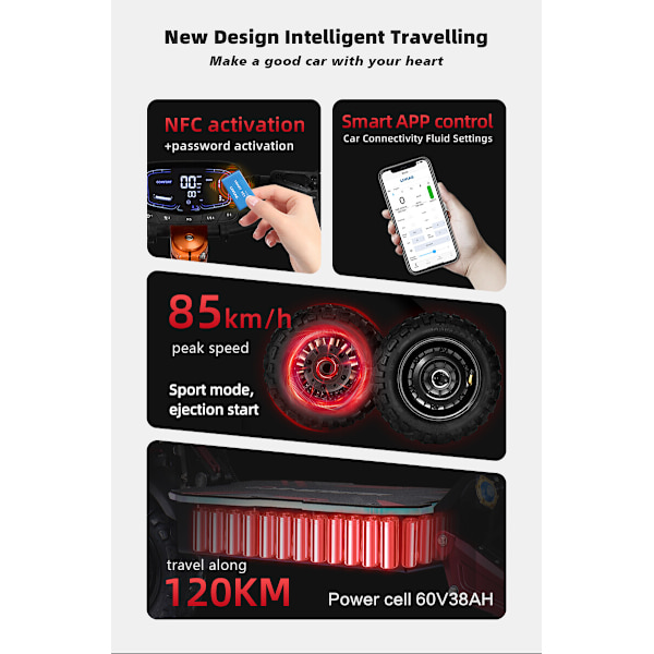 Boyueda S5-11: Højtydende 3000W elektrisk løbehjul med dobbelt motor ...