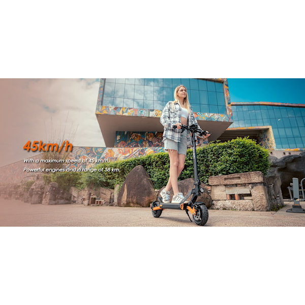 KuKirin G2 Pro el-scooter til voksne, 600W, 58 km rækkevidde, offroad ...