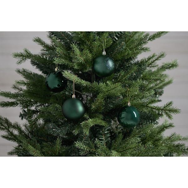 Julekugler 8 cm – 8-pak grønne | Genanvendt plast | Winteria | CDON