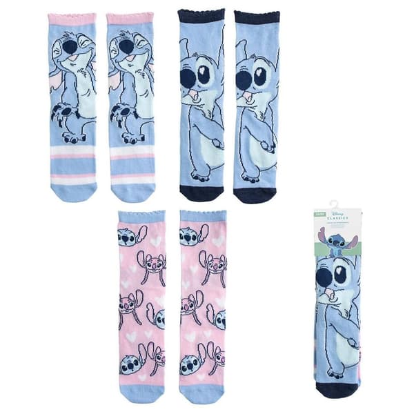 Disney Stitch pack 3 assorted socks | CDON
