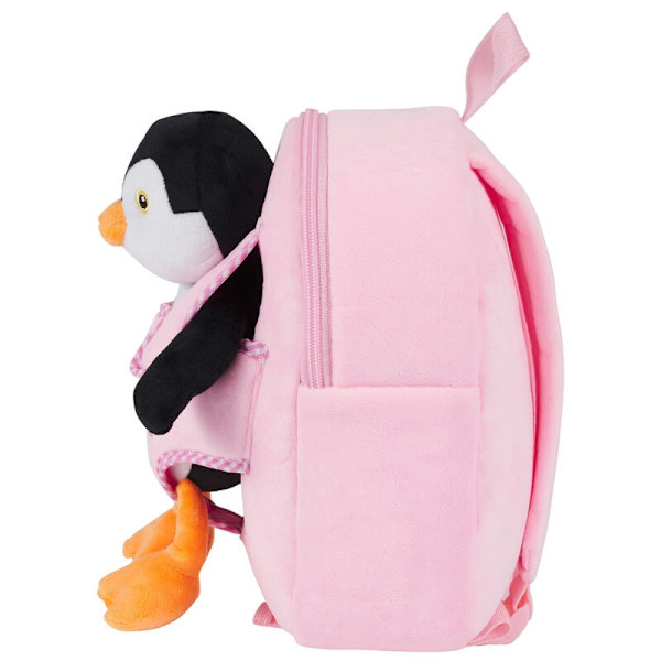 Peggie Penguin reversible backpack with plush toy 27cm | CDON