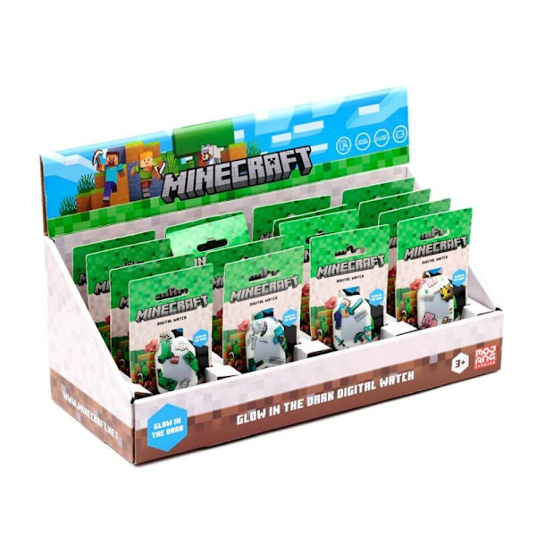 Minecraft silicone digital watch assorted | CDON