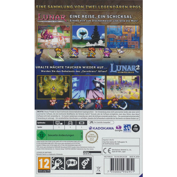 Lunar Remastered Collection Nintendo Switch USK | CDON