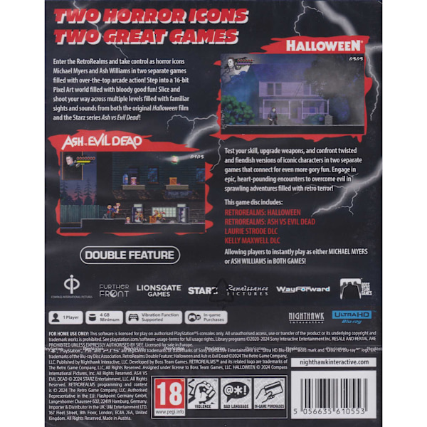 Halloween and Ash vs Evil Dead RetroRealms Double Feature Playstation 5 ...