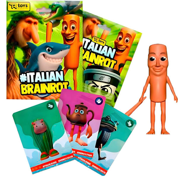 Italian Brainrot Mystery Figure + 3 Cards | CDON