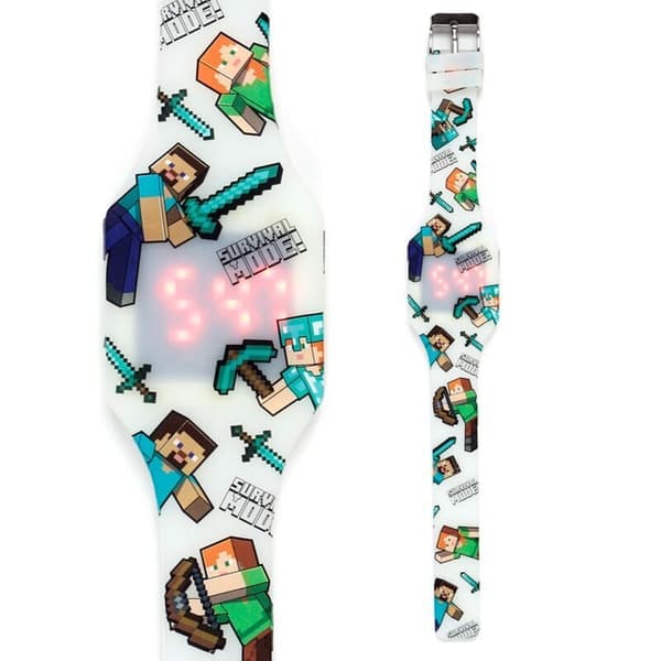Minecraft silicone digital watch assorted | CDON