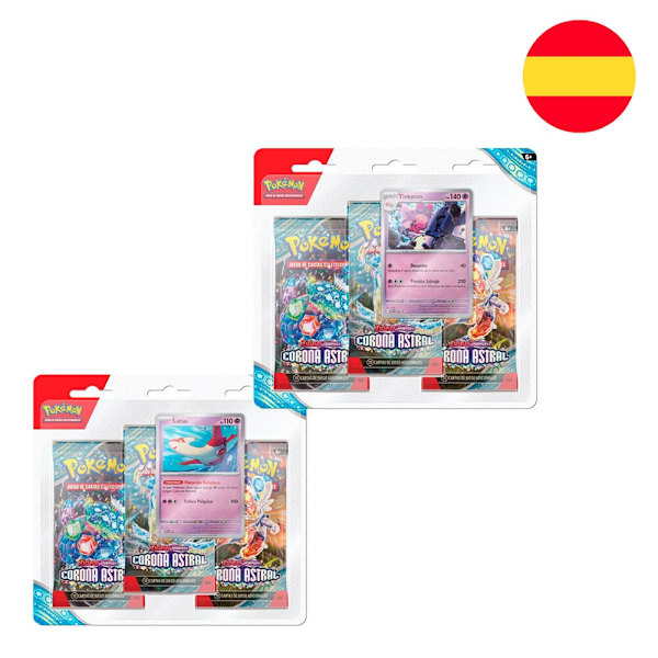 Spanish Pokemon Stellar Crown assorted Blister card game 3 booster ...
