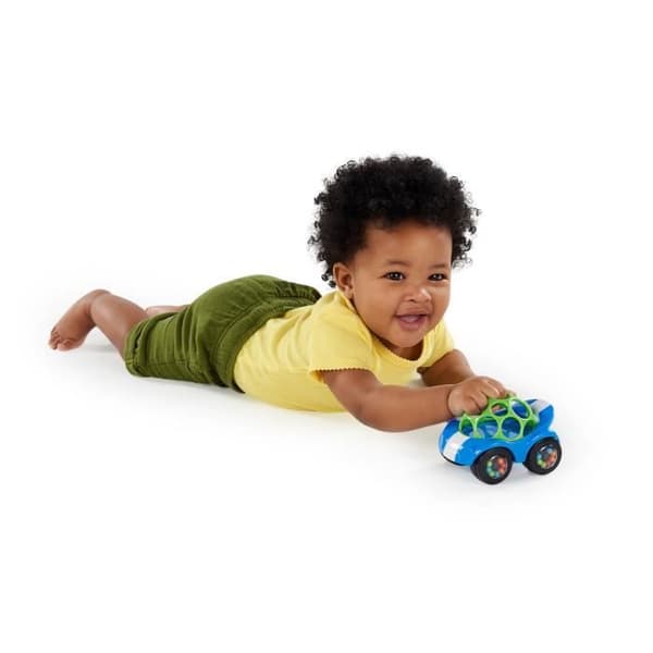Bright Starts Oball Rattle & Roll Toy, Develops Motor Skills, Soft ...