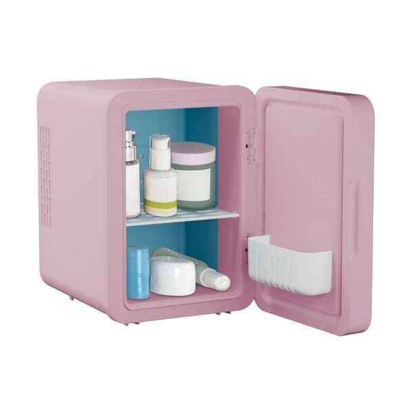 ELLE 4 L Mini Fridge with LED Makeup Mirror Purple | CDON