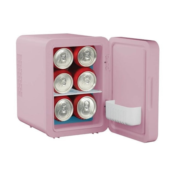 ELLE 4 L Mini Fridge with LED Makeup Mirror Purple | CDON