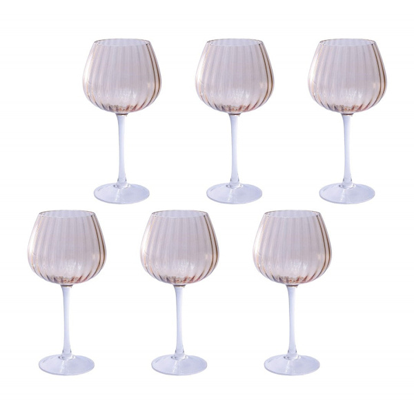 ROSE&TULIPANI PRISMIA Set of 6 Glasses 460 ml Amber | CDON