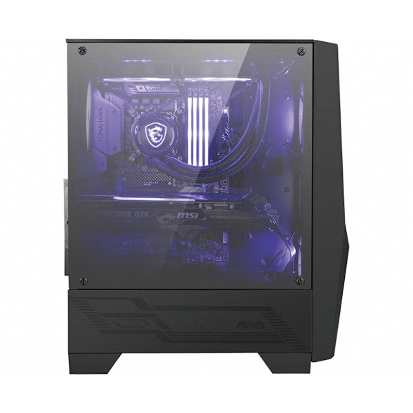 MSI MAG FORGE 100 M Mid Tower Gaming Case Black - 2x 120 mm ARGB Fans ...