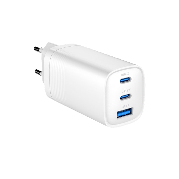 Gembird TA-UC-PDQC65-01-W 3-Port 65W GaN USB Power Delivery Fast ...