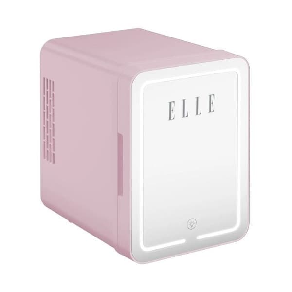 ELLE 4 L Mini Fridge with LED Makeup Mirror Purple | CDON