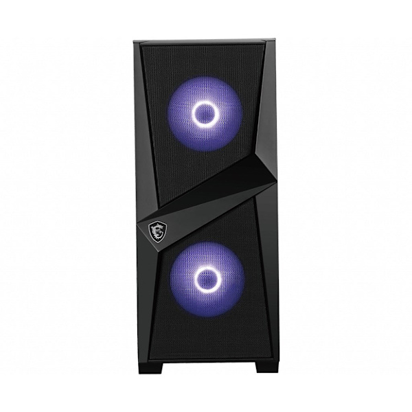 MSI MAG FORGE 100 M Mid Tower Gaming Case Black - 2x 120 mm ARGB Fans ...