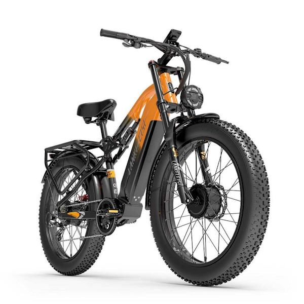 Elcykel LANKELEISI MG800Max, 2000W dubbelmotor, terräng, orange | CDON