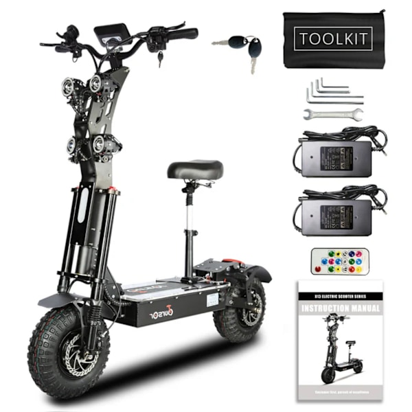Toursor X14 10000W Dual Motor Electric Scooter, 13” Off-Road, Up to ...