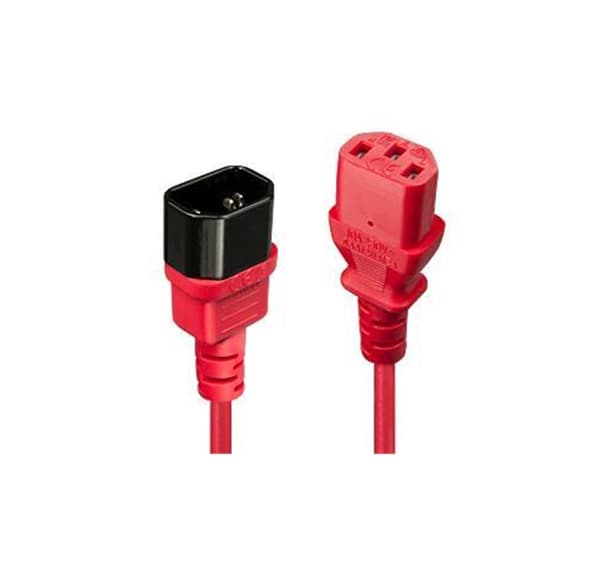 STRØMKABEL IEC FORLÆNGER 2M/RØD 30478 LINDY | CDON