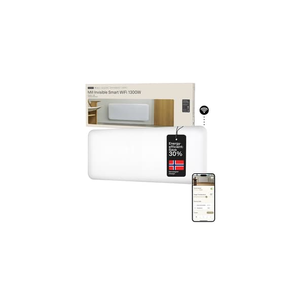 Mill, usynlig smart WiFi-varmer, PA1300WIFI4 | CDON