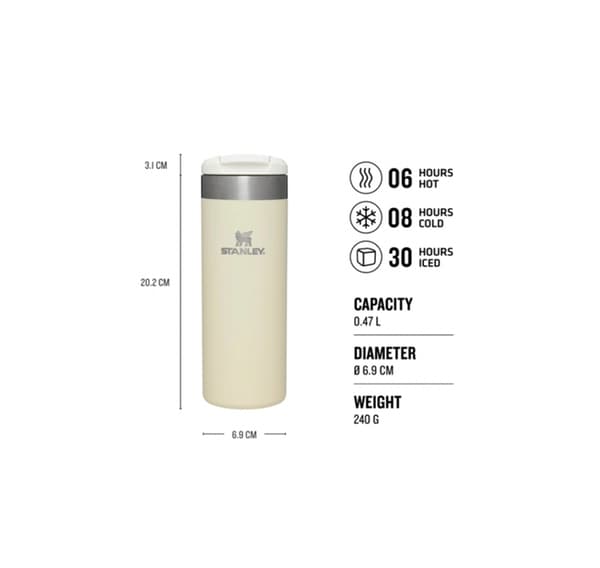 Termoser, AeroLight Transit-krus 0,47L Cream Me, Stanley | CDON