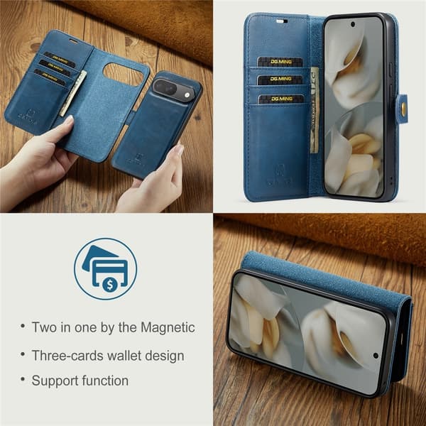 DG.MING 2-in-1 Magnet Wallet Google Pixel 10 Blue | CDON